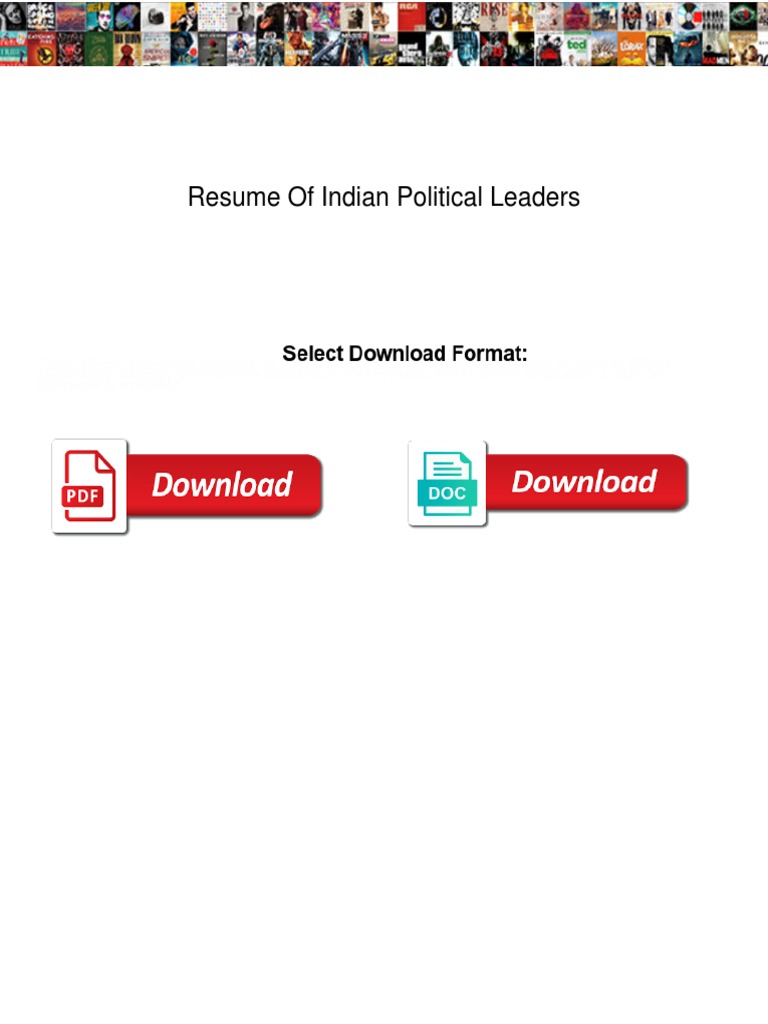 resume-of-indian-political-leaders | PDF | Myanmar | Narendra Modi