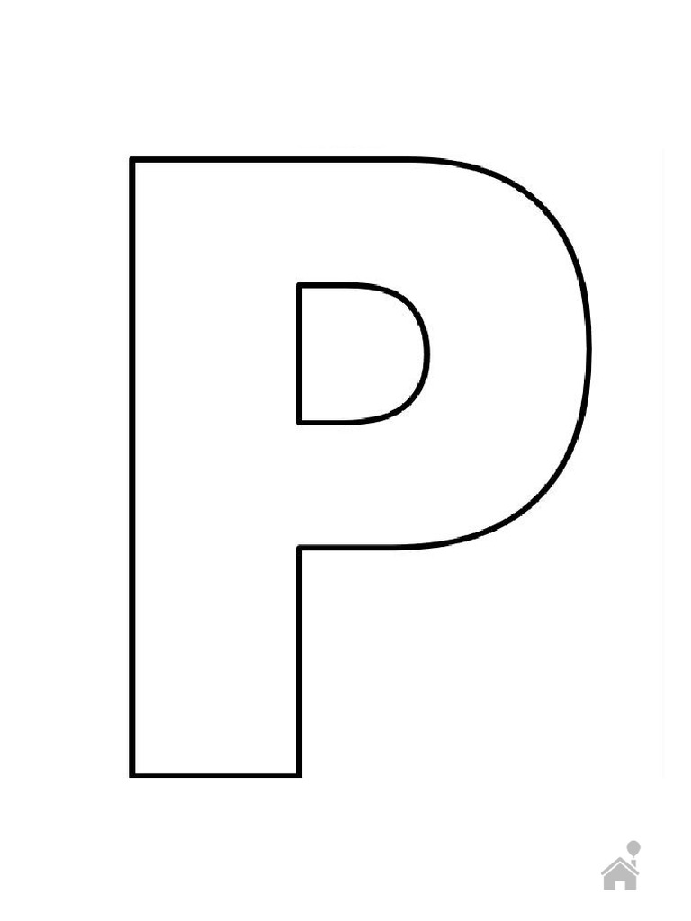 Moldes de Letras para Imprimir P Maiusculo Grande 1 | PDF