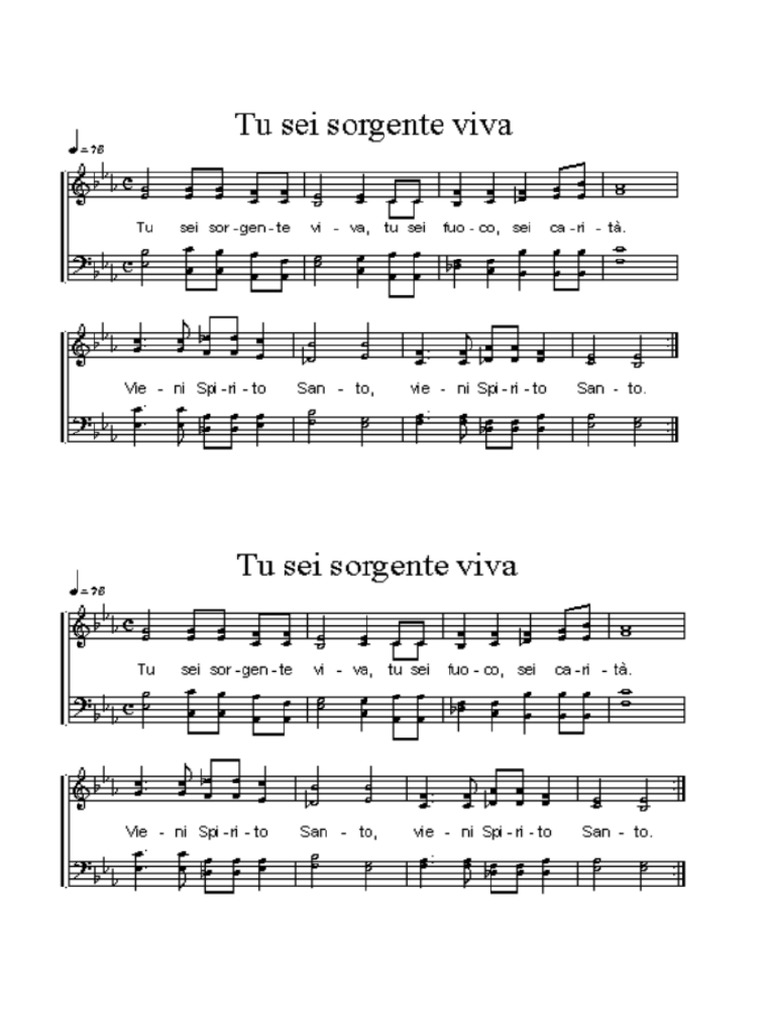 Tu Sei Sorgente Viva | PDF