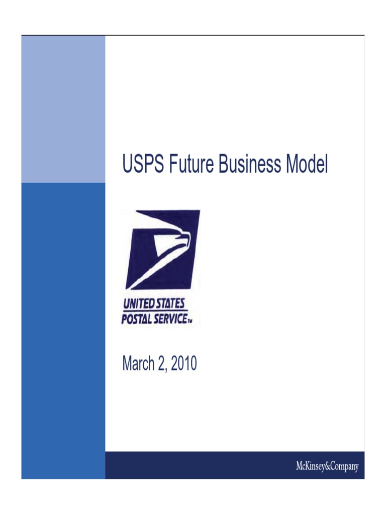 Mckinsey Usps Future Bus Model2 | PDF | United States Postal Service ...