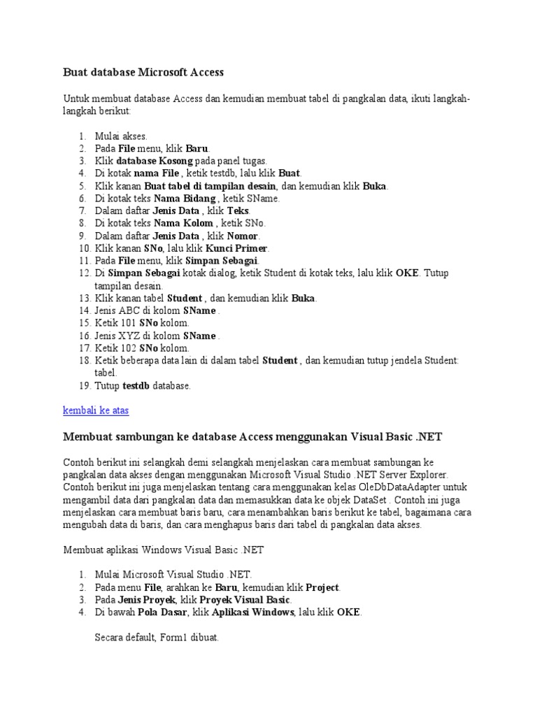 Cara Membuat Visual Basic | PDF