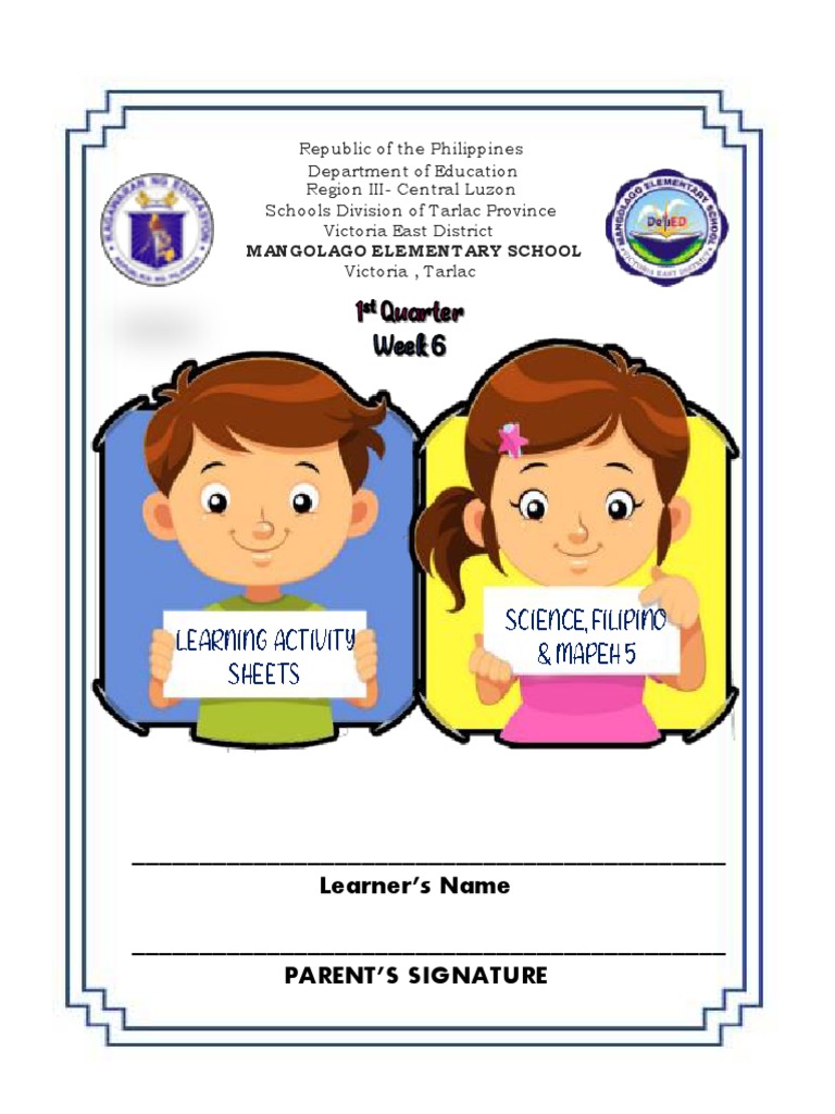 Grade 5 - Las - Week 6 | PDF | Combustion | Oxygen