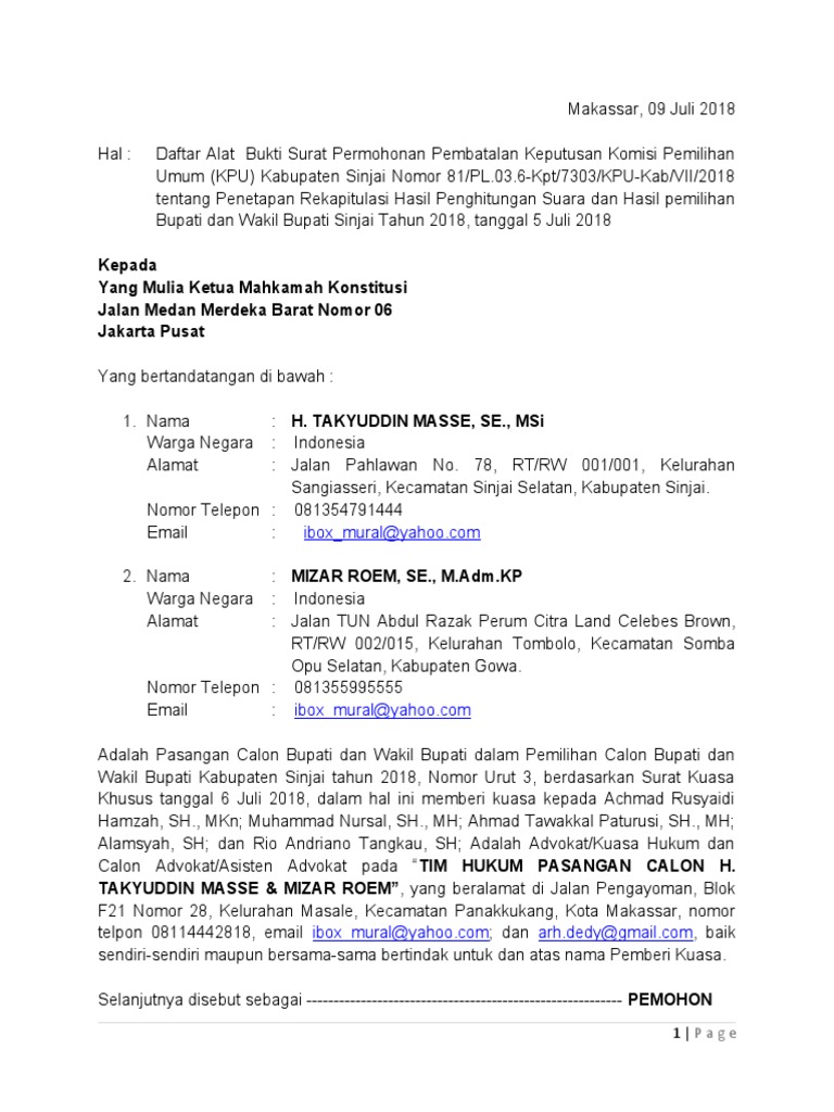 Daftar Alat Bukti - PHP - Bup - Sinjai | PDF