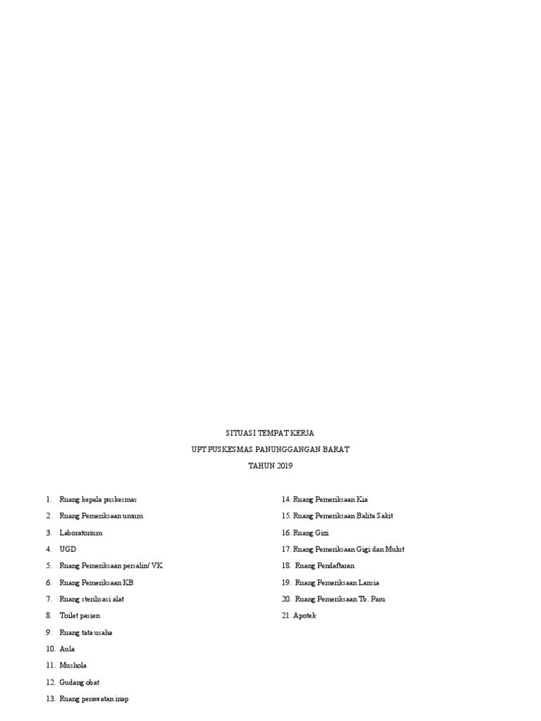 K3 Puskesmas Panbar 2019 | PDF