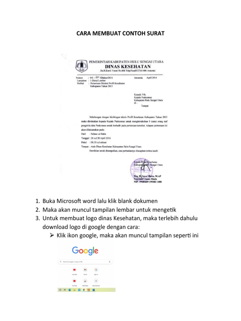 Cara Membuat Contoh Surat | PDF
