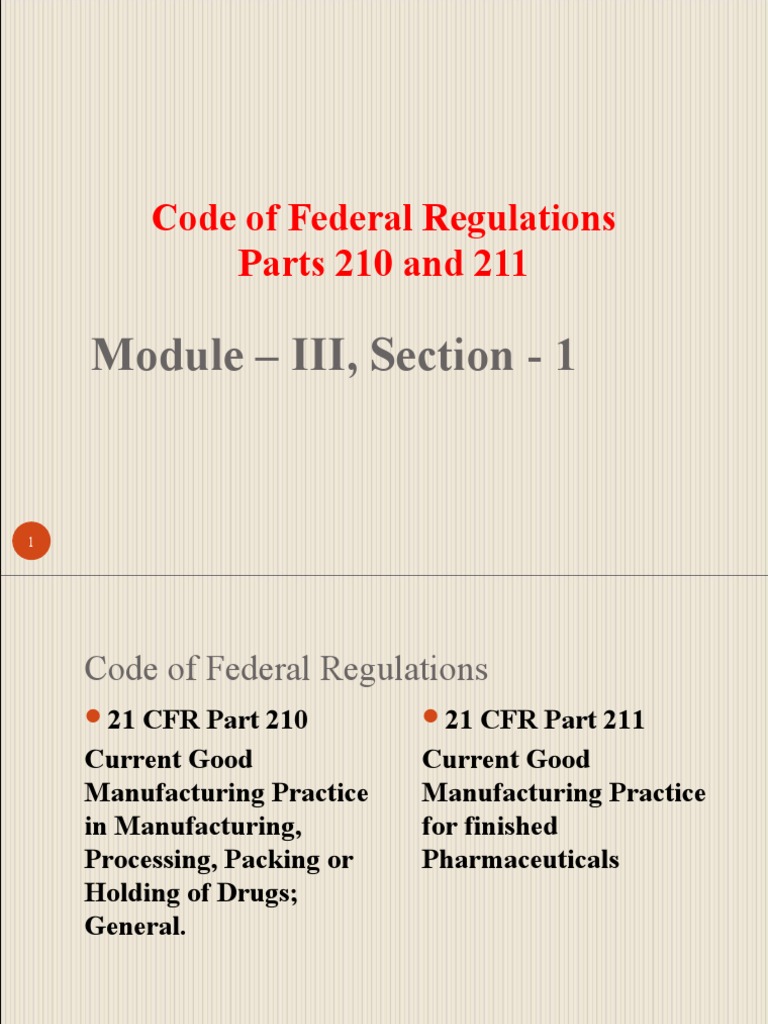 CFR PART 210 AND 211-Revised | PDF | Packaging And Labeling | Sanitation