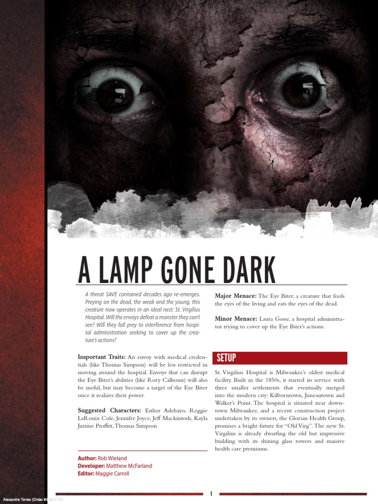 A Lamp Gone Dark: Setup | PDF