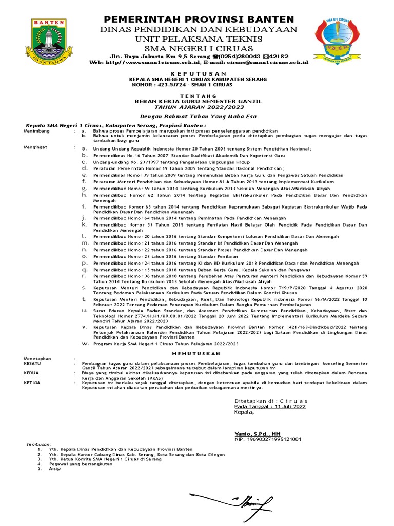 SK KBM Semester Ganjil 2022-2023 Real | PDF