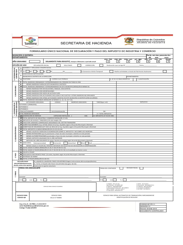 2160 - Formulario Unico Nacional | PDF | Impuestos | Pagos