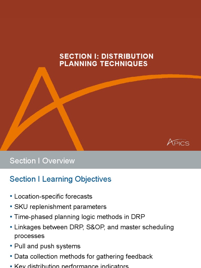 APICS - CPIM - PT 2 - 2019 - Distribution Planning Techniques - SecI ...