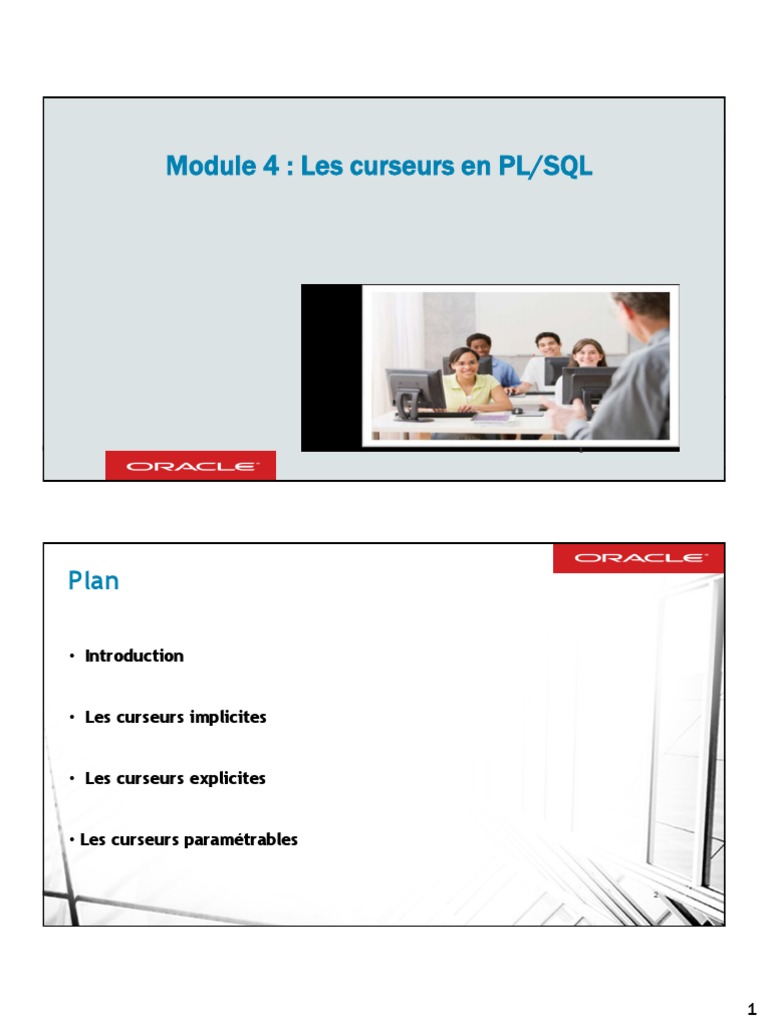 Module 4 Les Curseurs | PDF | SQL | PL/SQL