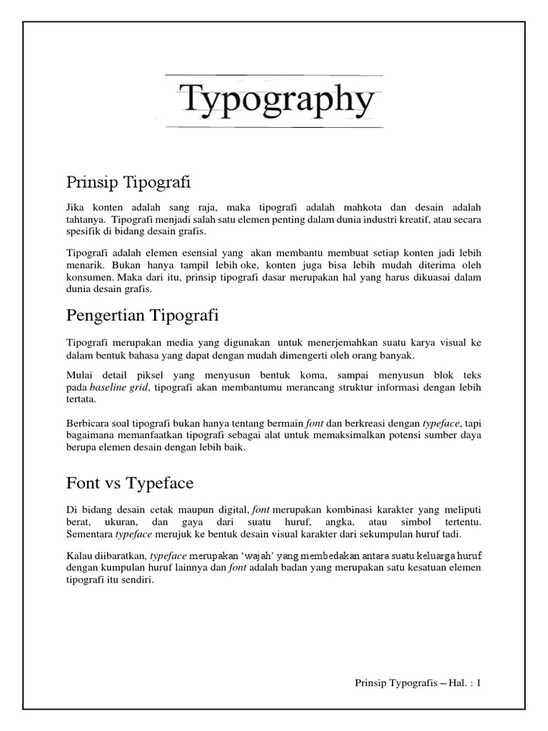 Prinsip Tipografi | PDF | Seni | Komputer