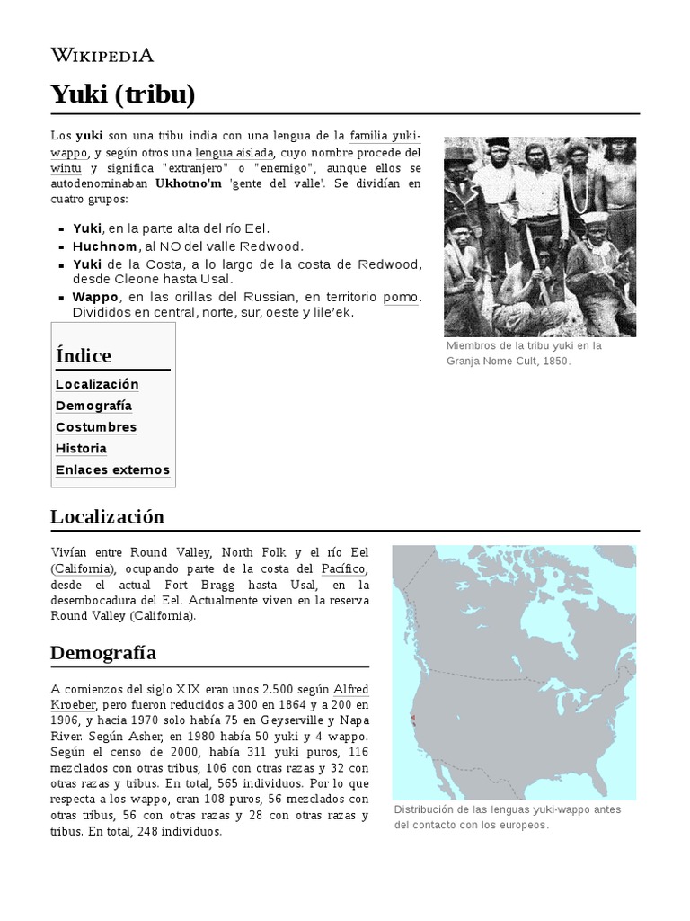 Yuki (Tribu) | Descargar gratis PDF | Tribus nativas americanas ...