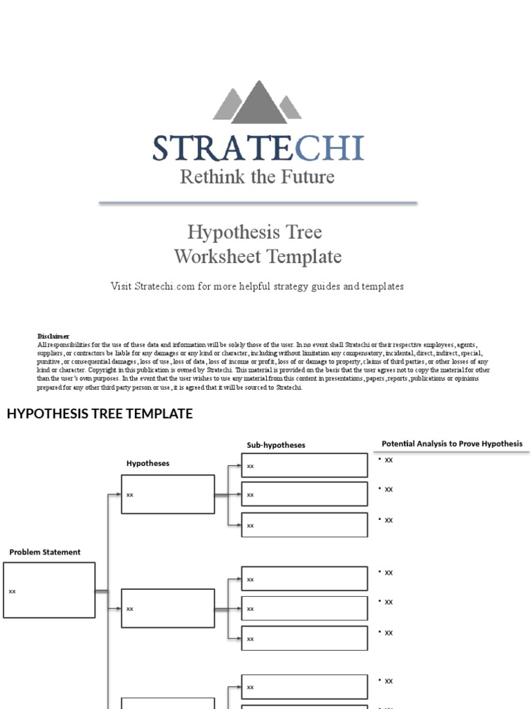 Hypothesis Tree Worksheet Template | PDF | Hypothesis | Damages