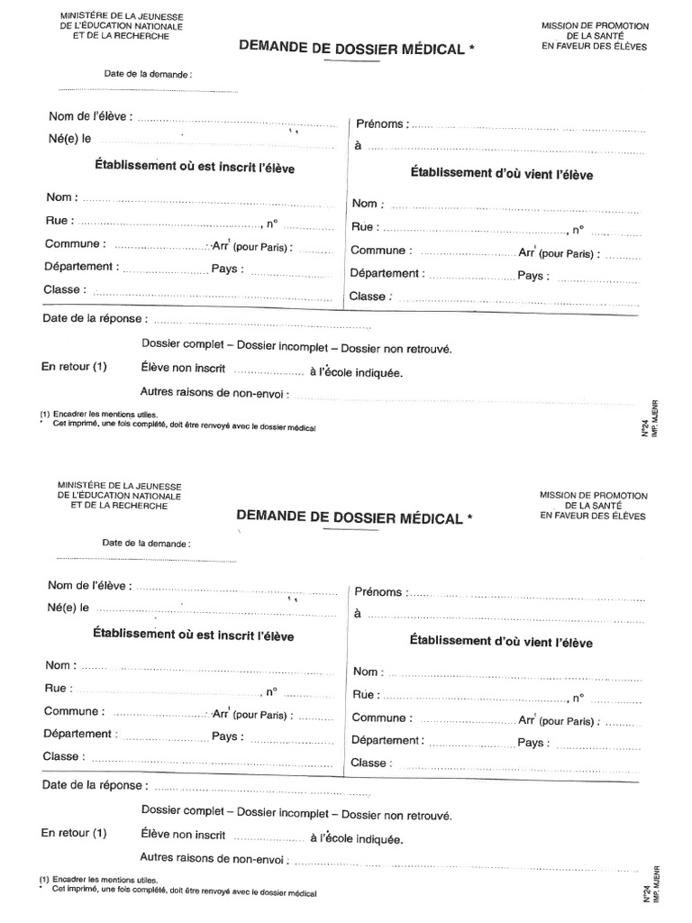 Demande Dossier Medical | PDF