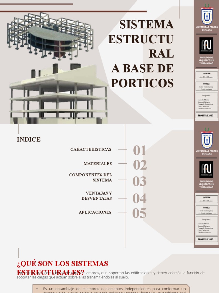 Sistema A Base de Porticos | PDF | Hormigón | Fundación (Ingeniería)