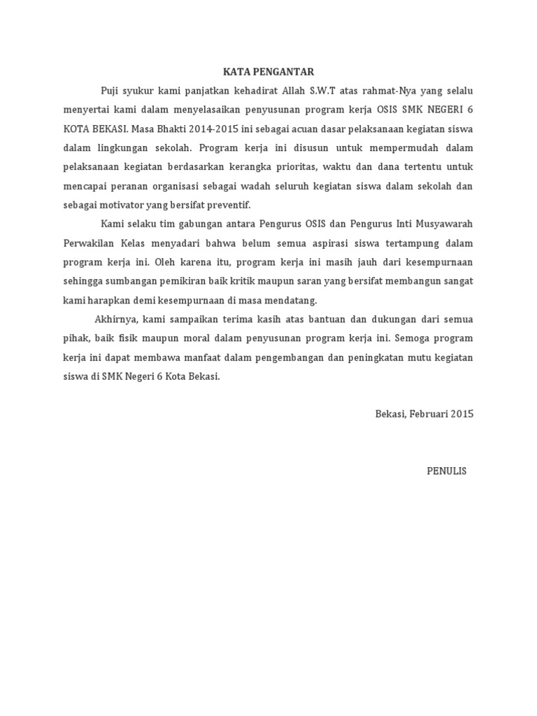 Proker Osis 2022-2023 | PDF