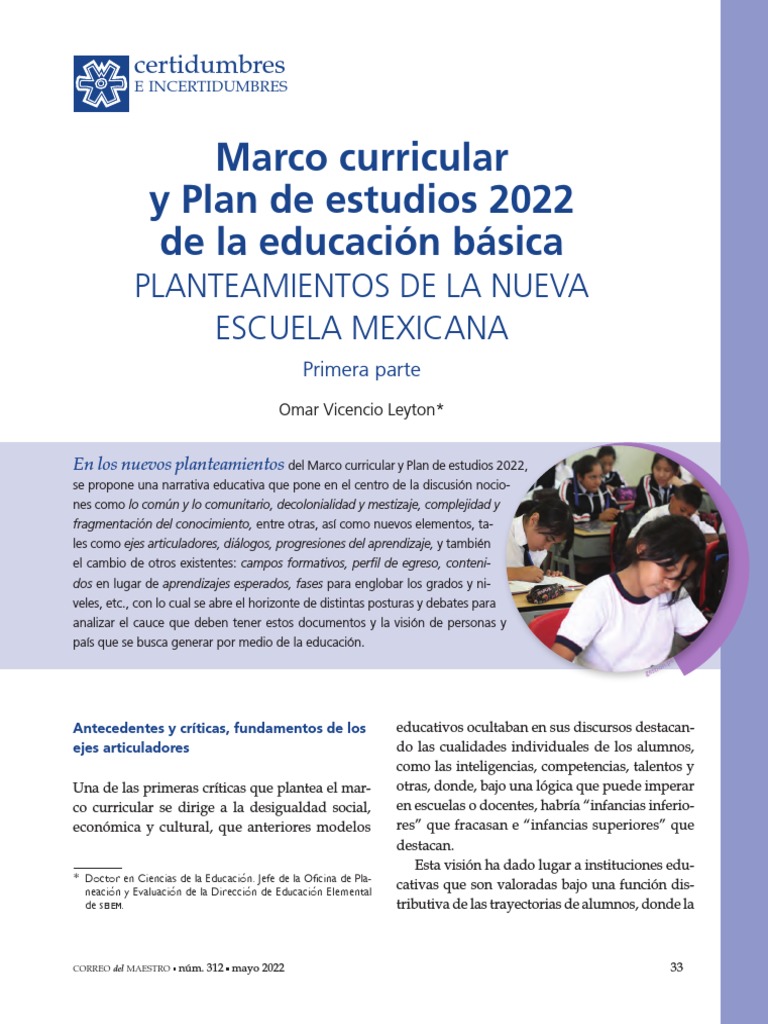 Marco Curricular y Plan 2022: Claves Educativas | PDF | Plan de estudios
