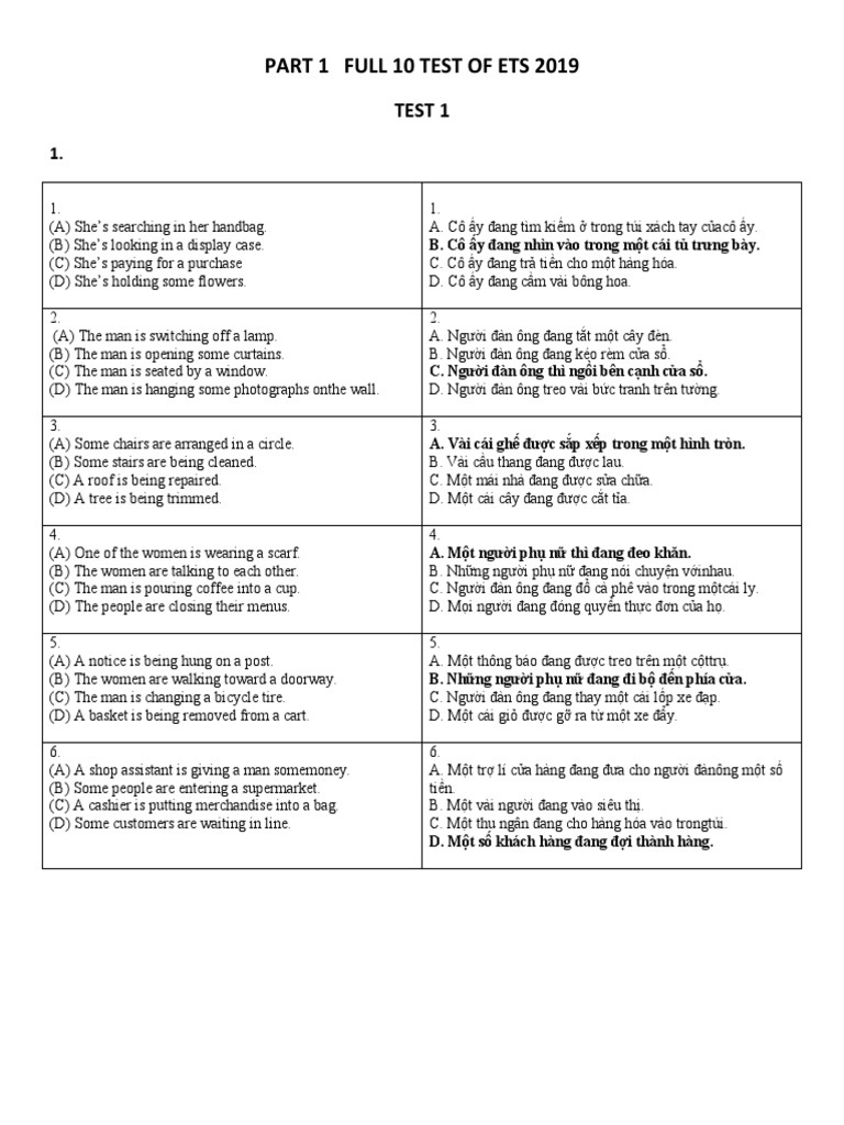 PART 1 ETS 2019 | PDF