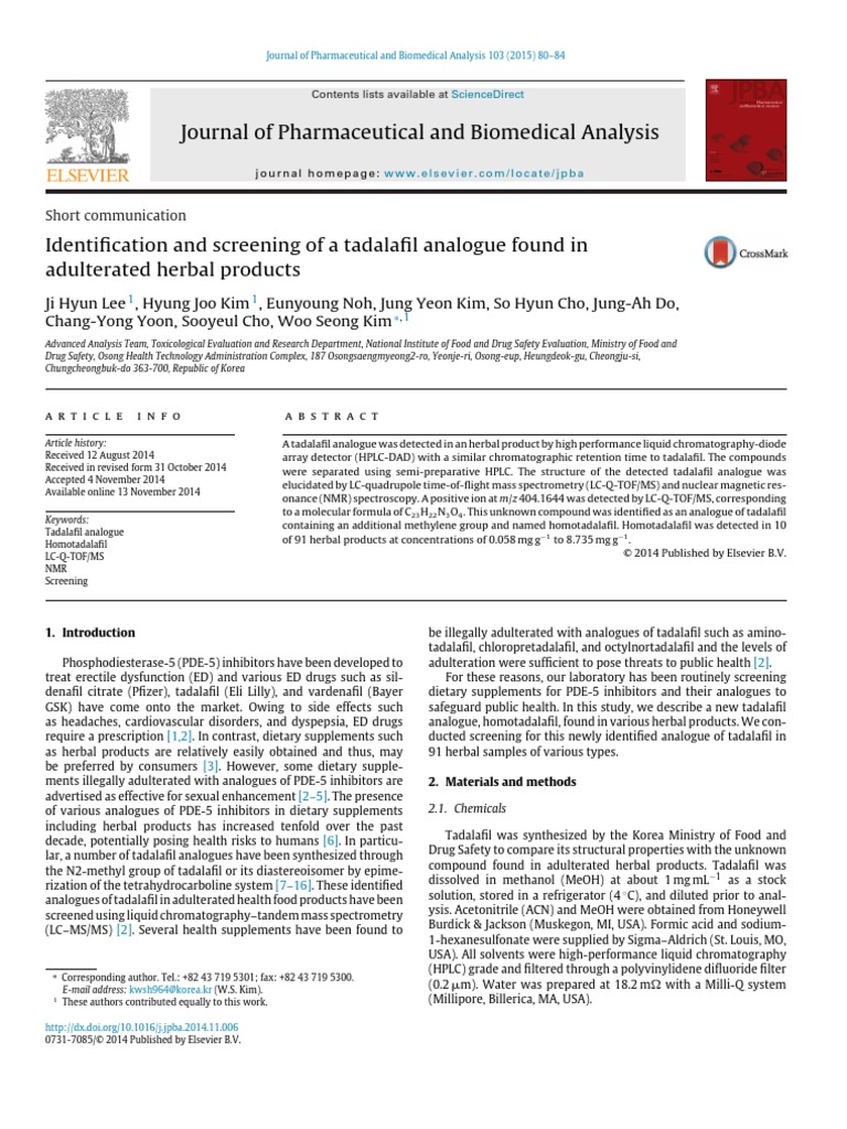 Identification and Screening of Tadalafil | PDF | High Performance ...