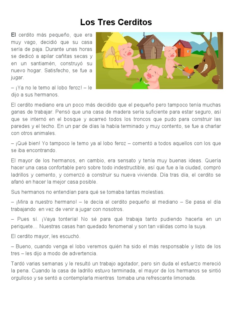 Los Tres Cerditos Pdf