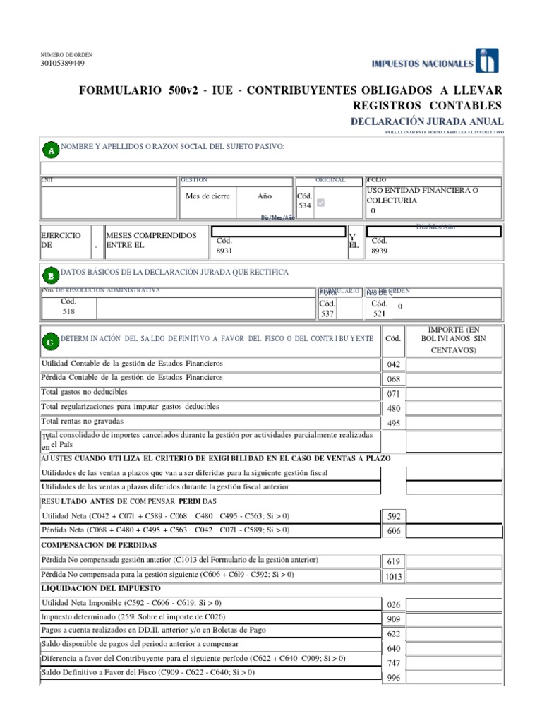 Form. 500 PDF | PDF | Contabilidad | Business