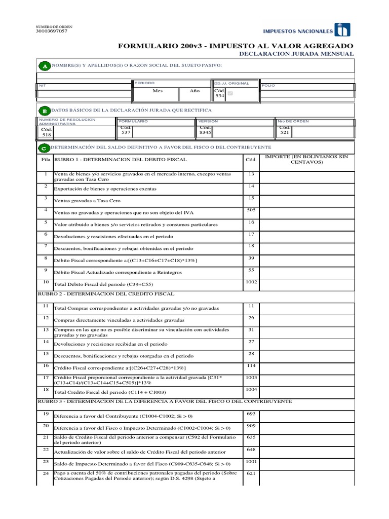 Form. 200 PDF | PDF | Impuesto al valor agregado | Impuestos