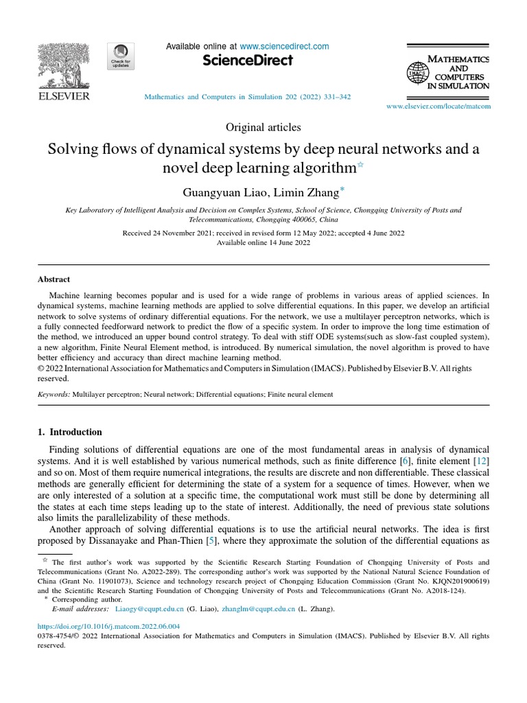 Solving Flows of Dynamical Systems by Deep Neural Networks and A Novel Deep Learning Algorithm ...