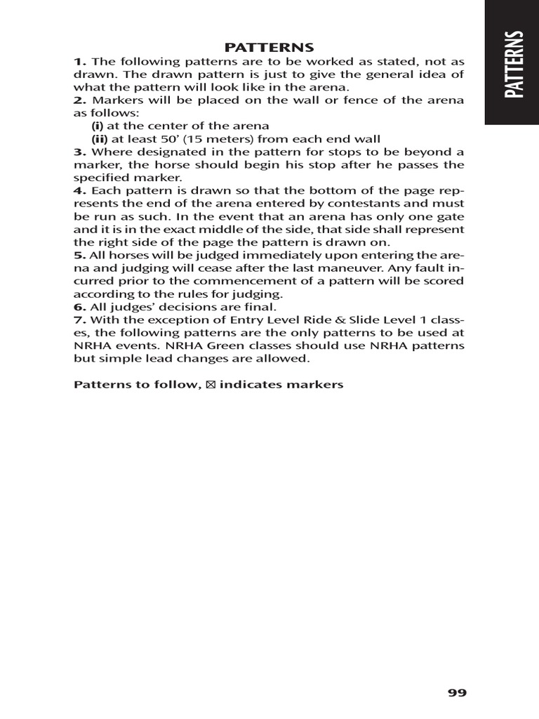 NRHA Patterns 2022 | PDF | Equestrianism | Horses