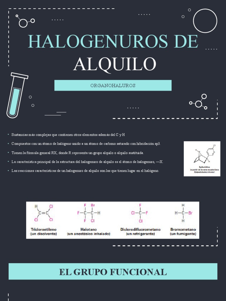 Halogenuros de Alquilo | PDF | Química | Átomos
