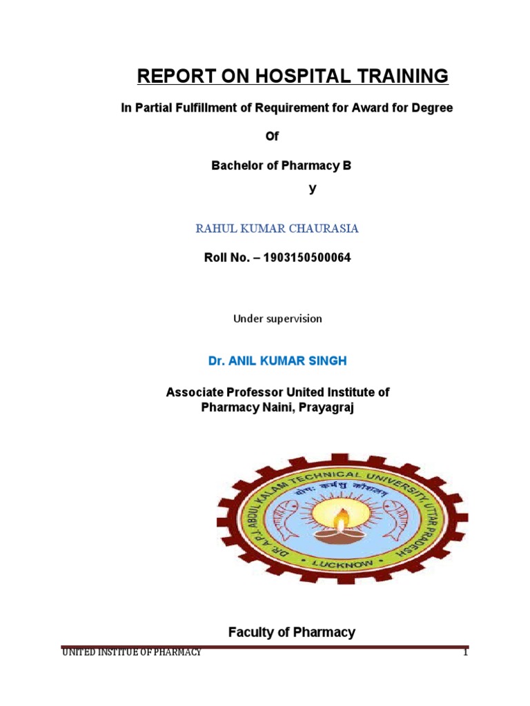 Rahul Hospital Report | PDF | Pharmacy | Medical Prescription