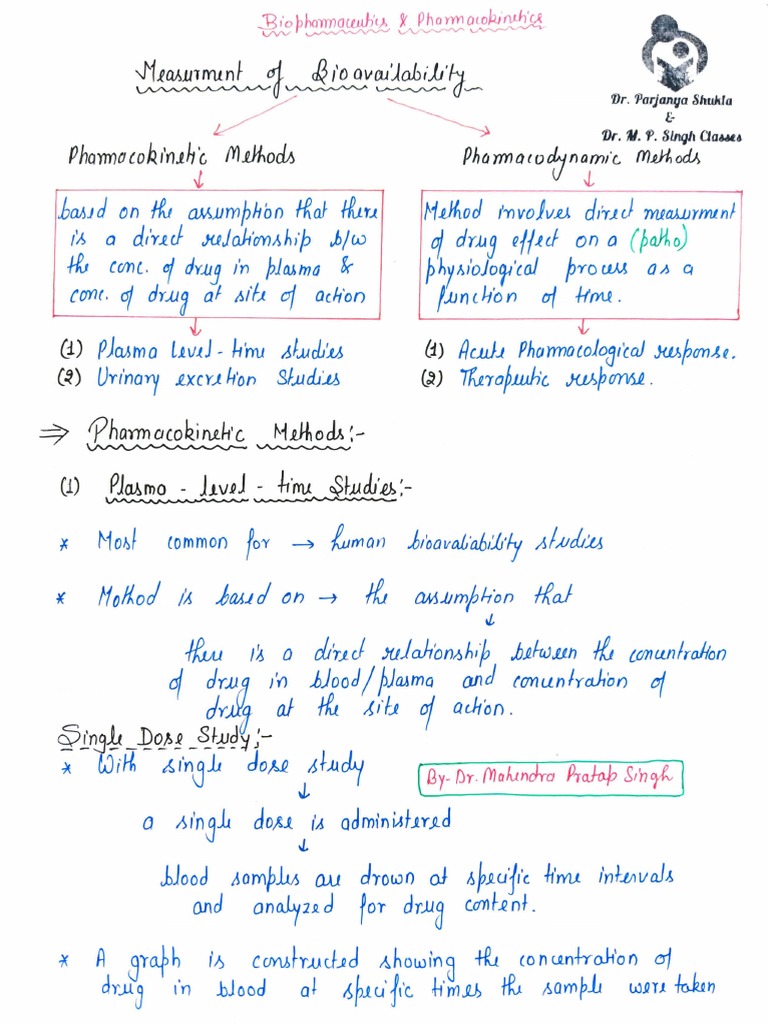Measurement of Bioavailability | PDF | Medicine | Pharmacy