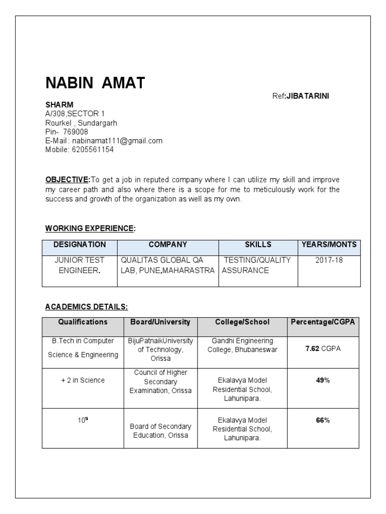 Resume for Nabin Amat | PDF | Html | Java Script