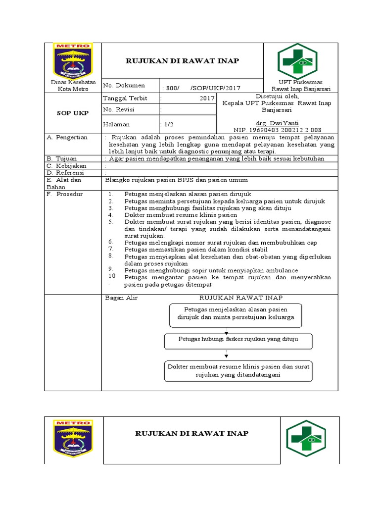 Prosedur Rujukan Pasien Rawat Inap | PDF | Sains & Matematika