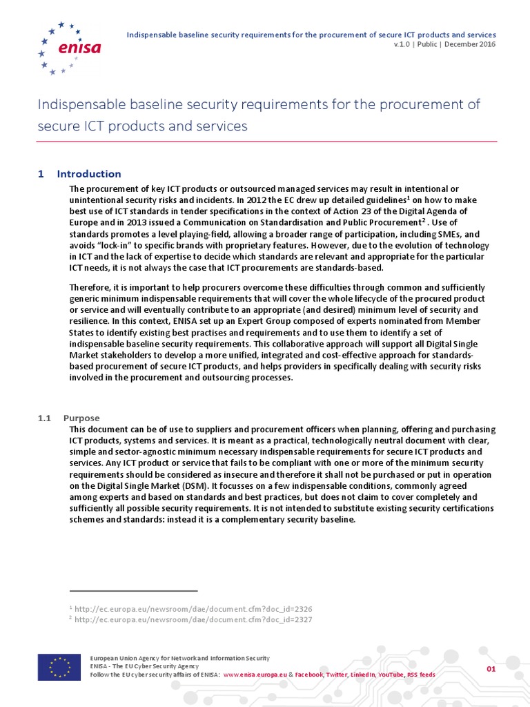 2016-12 Indispensable Sec Reqs | PDF | Information Security | Encryption