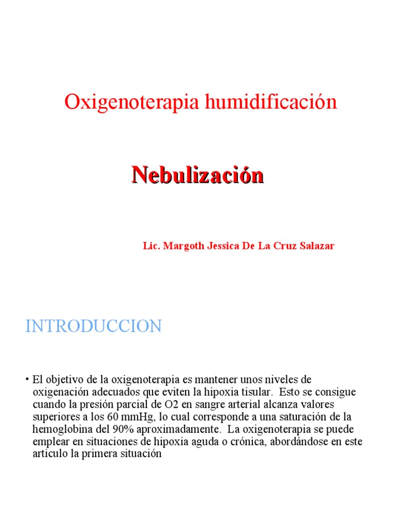Tema N6 Oxigenoterapia | PDF | Medicina CLINICA | Especialidades Medicas
