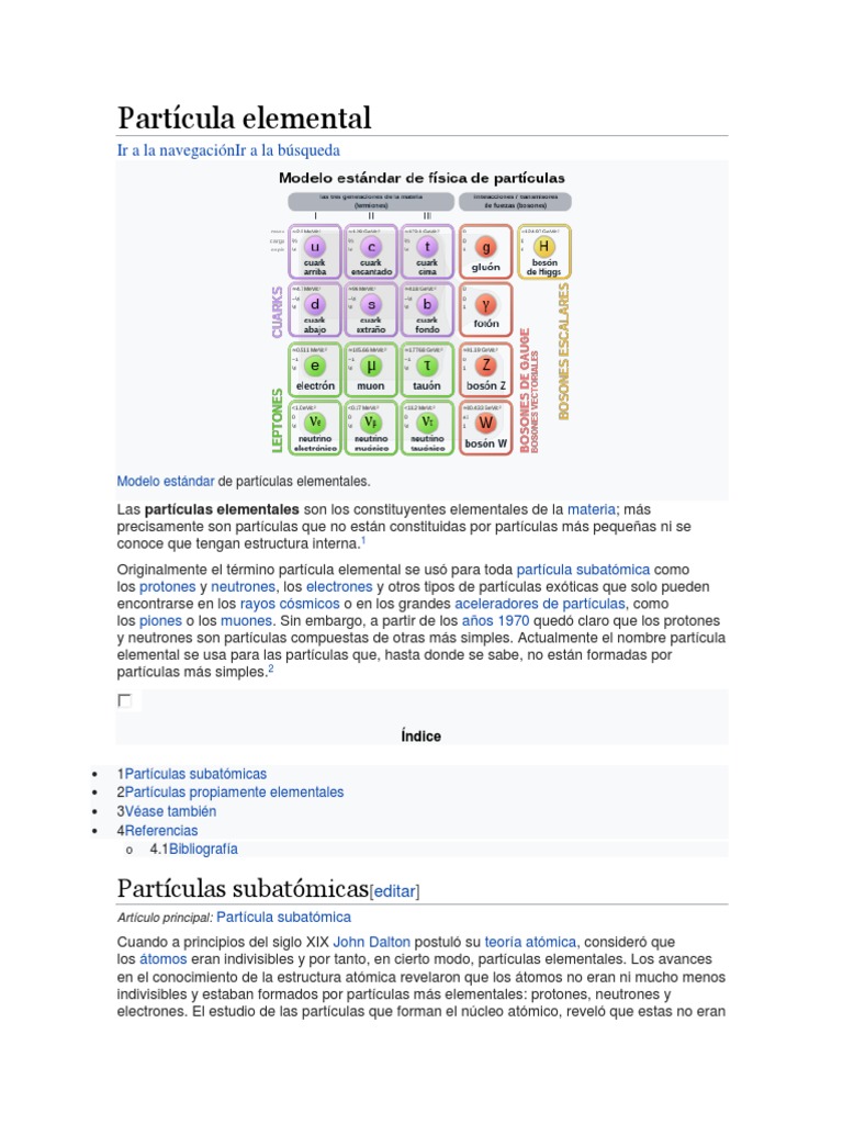 Partícula elemental | PDF | Partícula elemental | Cuarc