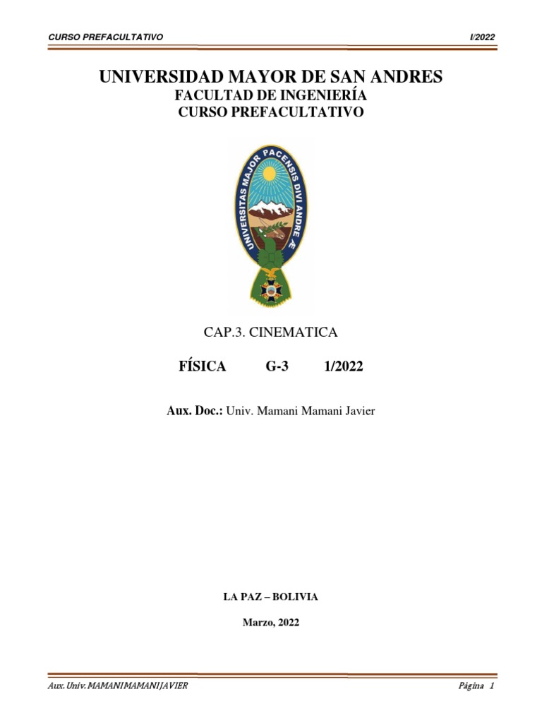 Cap.3. Cinematica | PDF | Velocidad | Cinemática