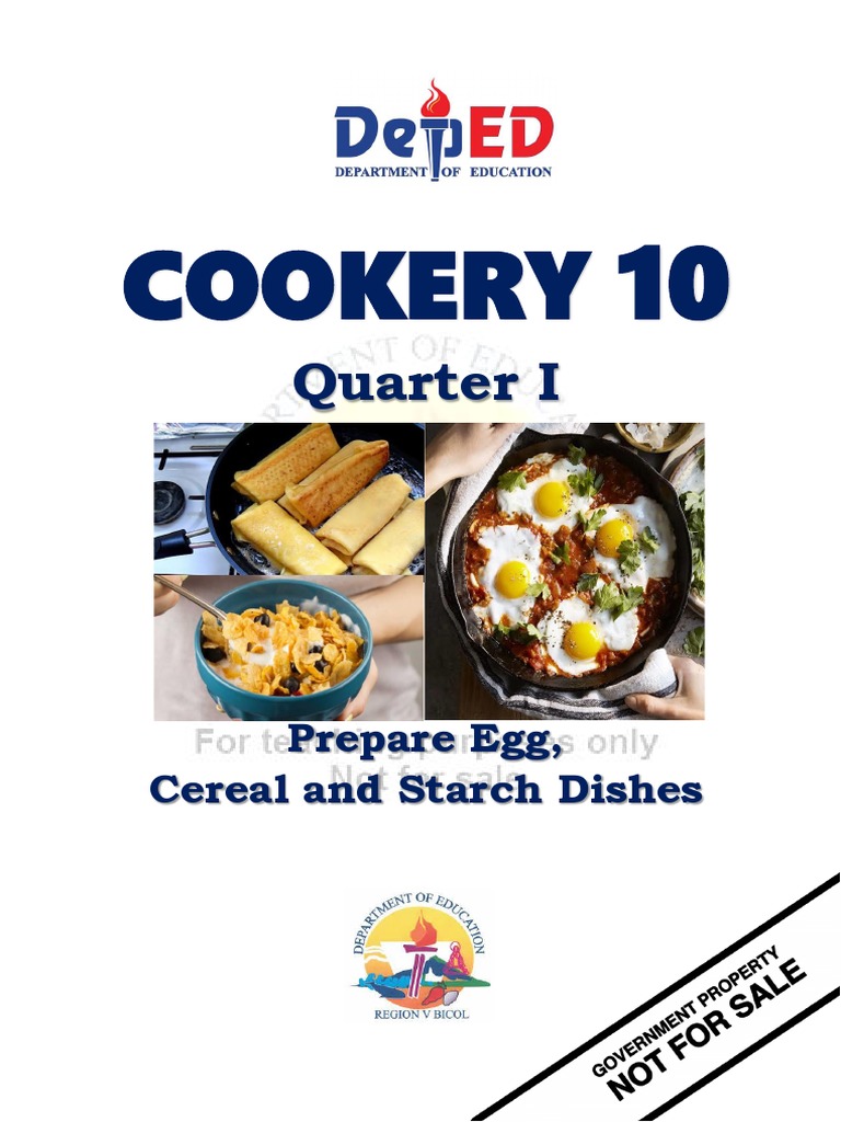 Cookery Grade 10 - Quarter I - Module 1 | PDF | Egg As Food | Egg White
