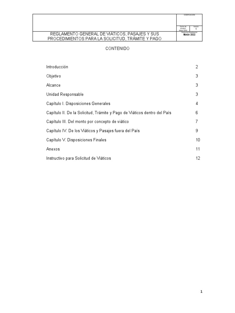 Modelo de Reglamento de Viaticos y Pasajes | PDF | Regulación | Transporte