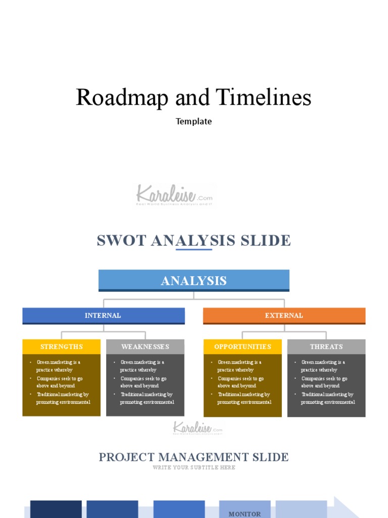 Roadmap-and-Timeline-Template | PDF | Swot Analysis | Business