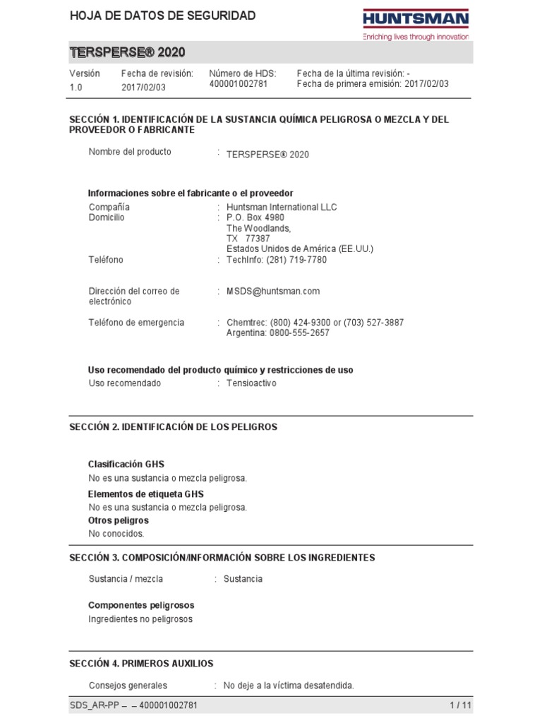 Tersperse 2020 | PDF | Solubilidad | Química