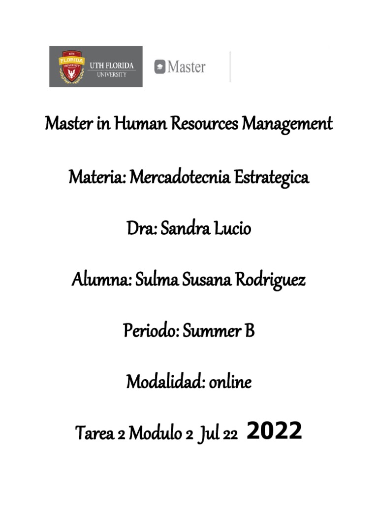 Tarea 2 Modulo 2 Mercadotecnia Estrategica | PDF | Marketing | Producto (Negocio)