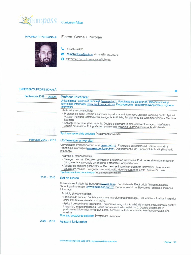 Florea Corneliu-Nicolae CV | PDF