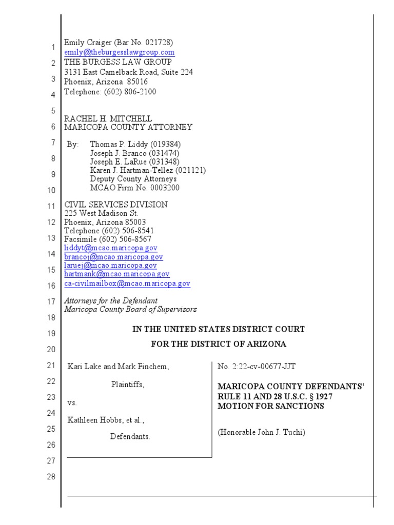 Lake Rule 11 Motion | PDF | Federal Rules Of Civil Procedure | Lawsuit
