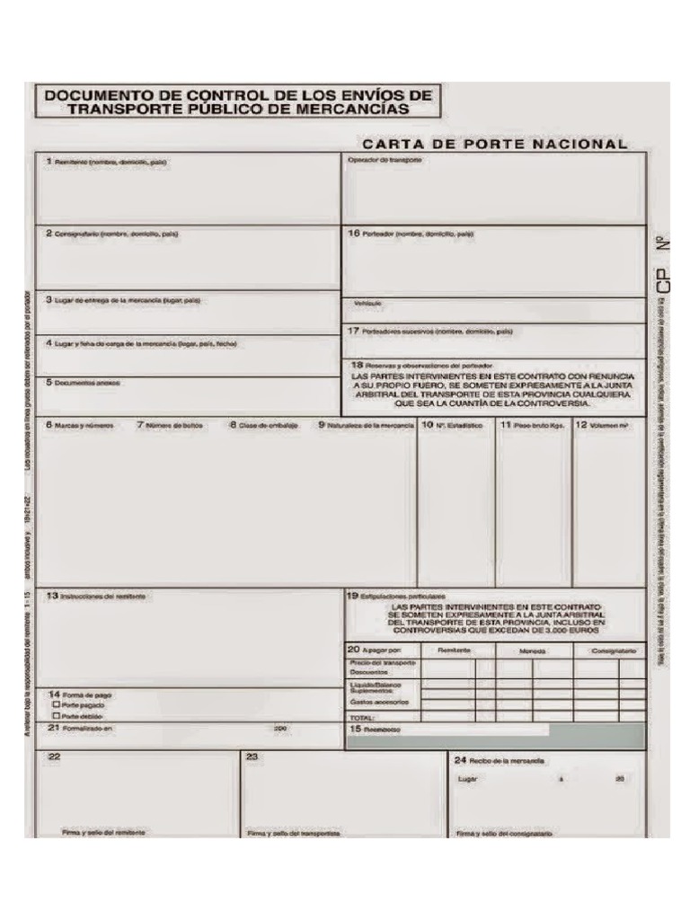 Formato Carta Porte | PDF