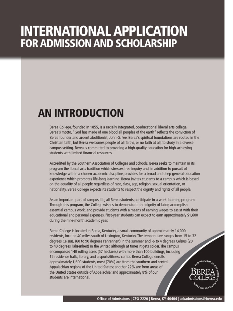 International Application Instructions | PDF | University And College ...
