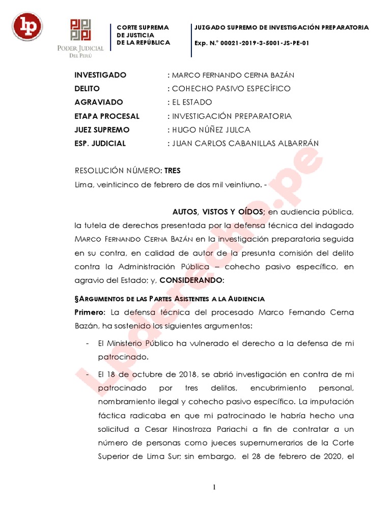 Expediente 00021 2019 LP | PDF | Procedimiento Criminal | Derecho penal