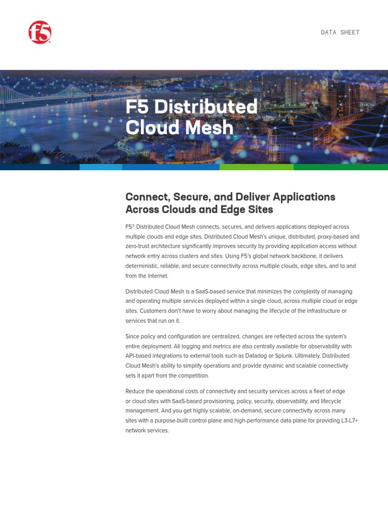 f5 Distributed Cloud Mesh Ds | PDF | Cloud Computing | Computer Network