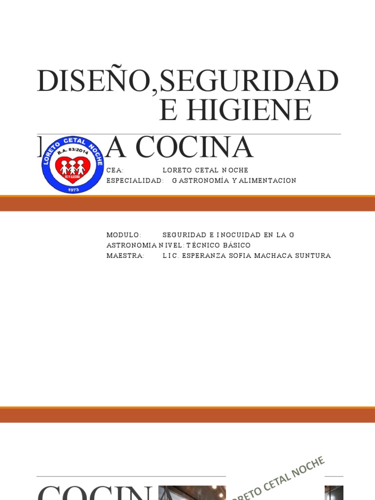 4 Diseño, Seguridad e Higiene en La Cocina 1 | PDF | Análisis de Riesgo ...
